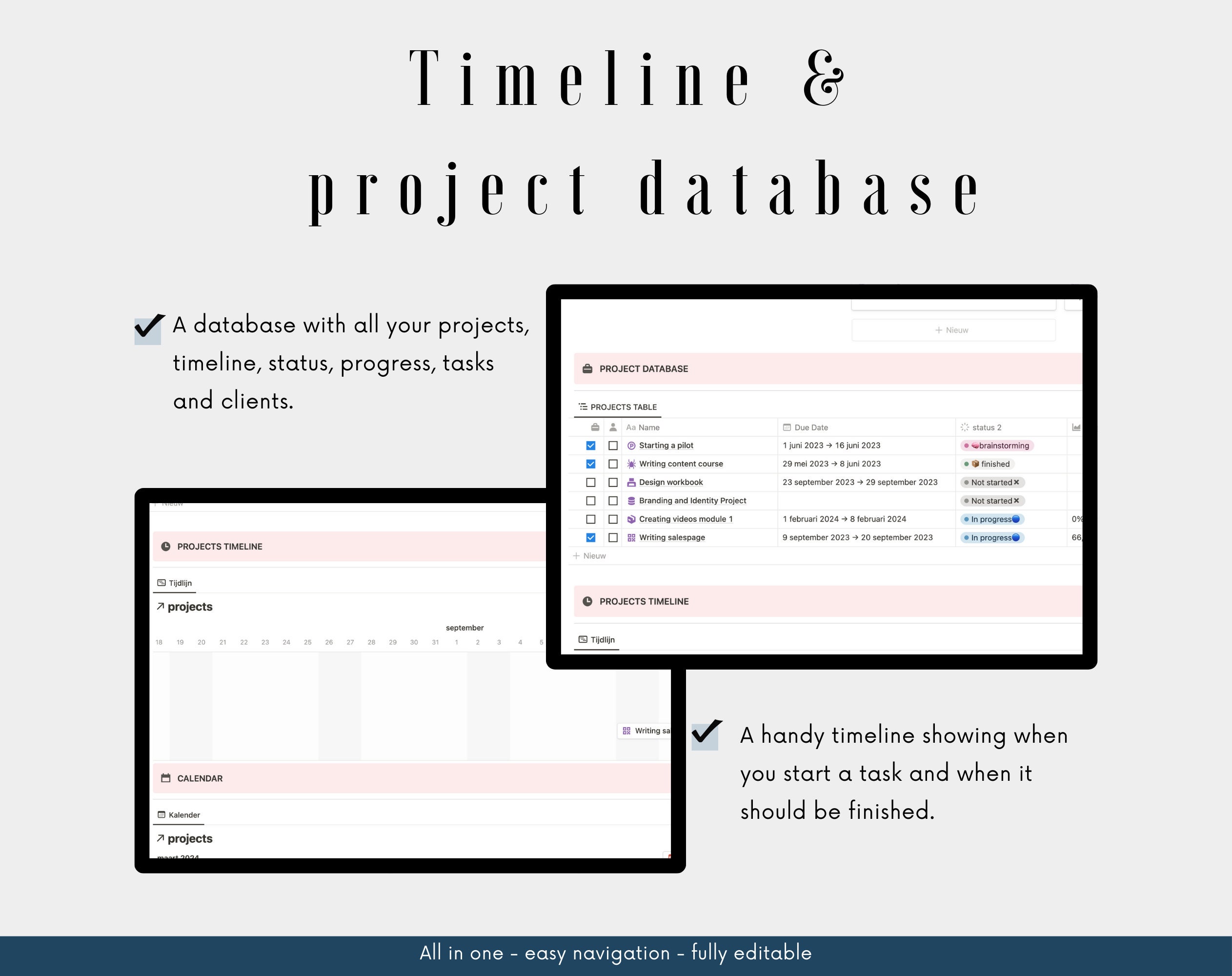 Notion Project Management Tool for Organized and Efficient Work ...