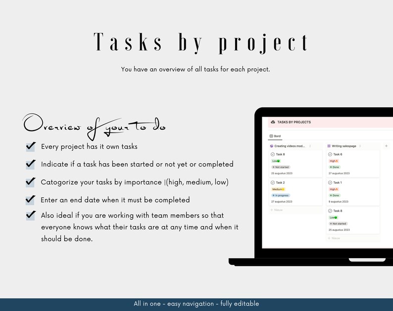 Notion Project Management Tool for Organized and Efficient Work ...