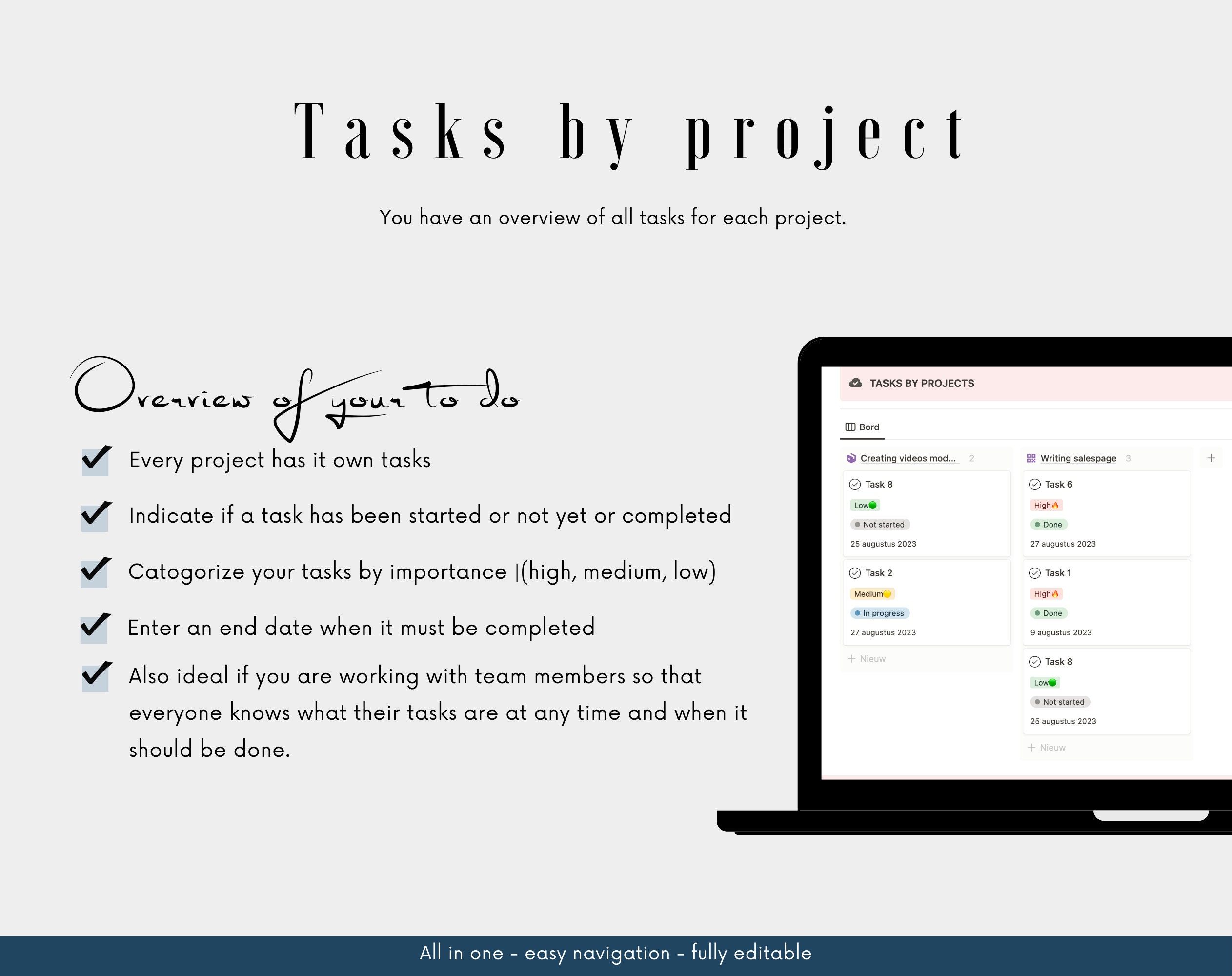 Notion Project Management Tool for Organized and Efficient Work ...