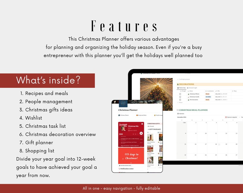 Notion Template / Planner / Gift Tracker for Christmas / Holidays ...