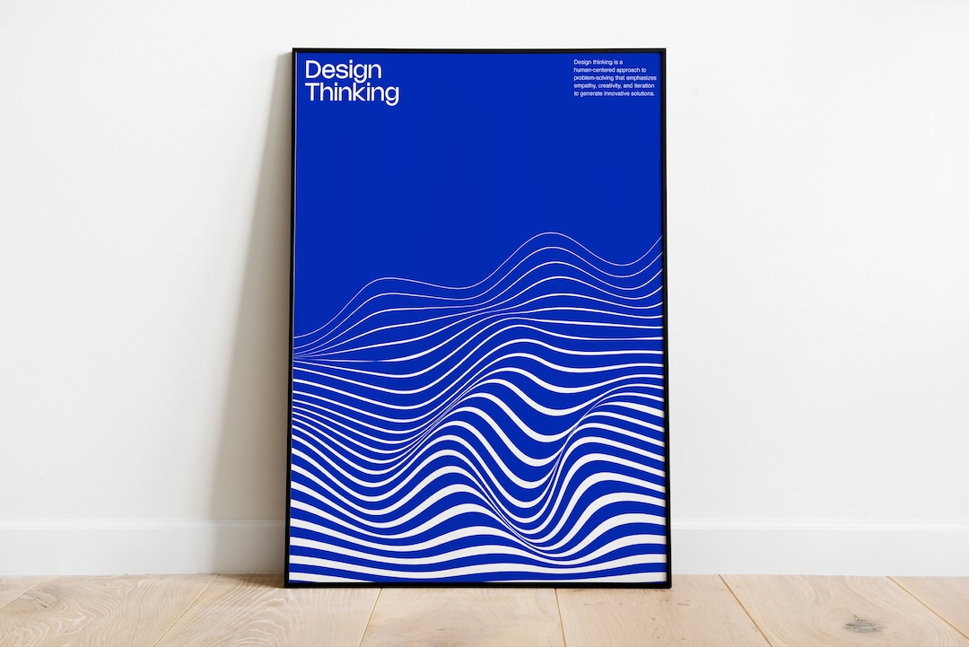 Design Thinking Poster, Blue Poster, Bauhaus Poster, Graphic Design ...