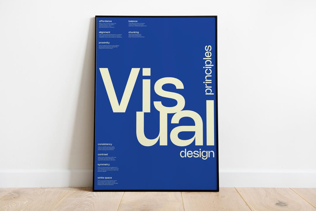 Visual Design Principles Poster: Blue Bauhaus Style (digital Download ...