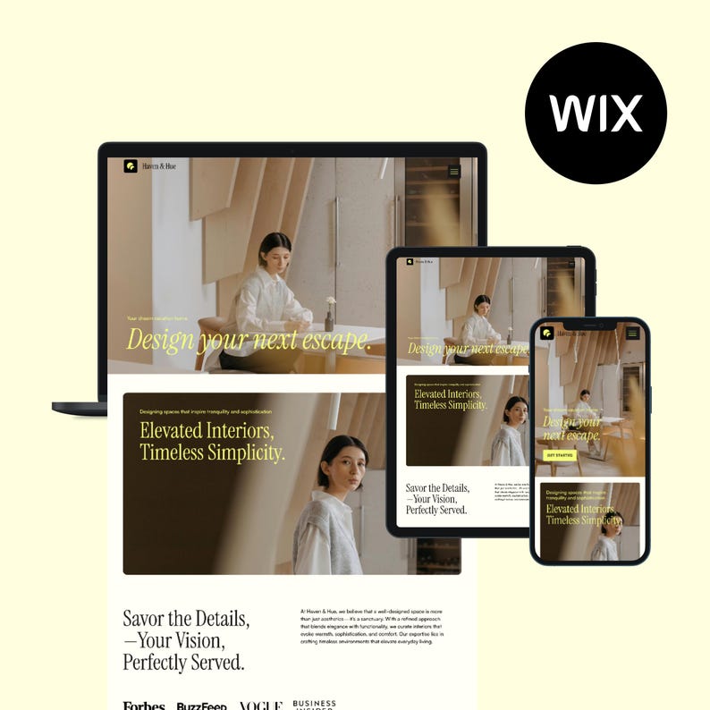 Japandi WIX Website Template: Sales Page, Course Creator, Service Provider - Etsy