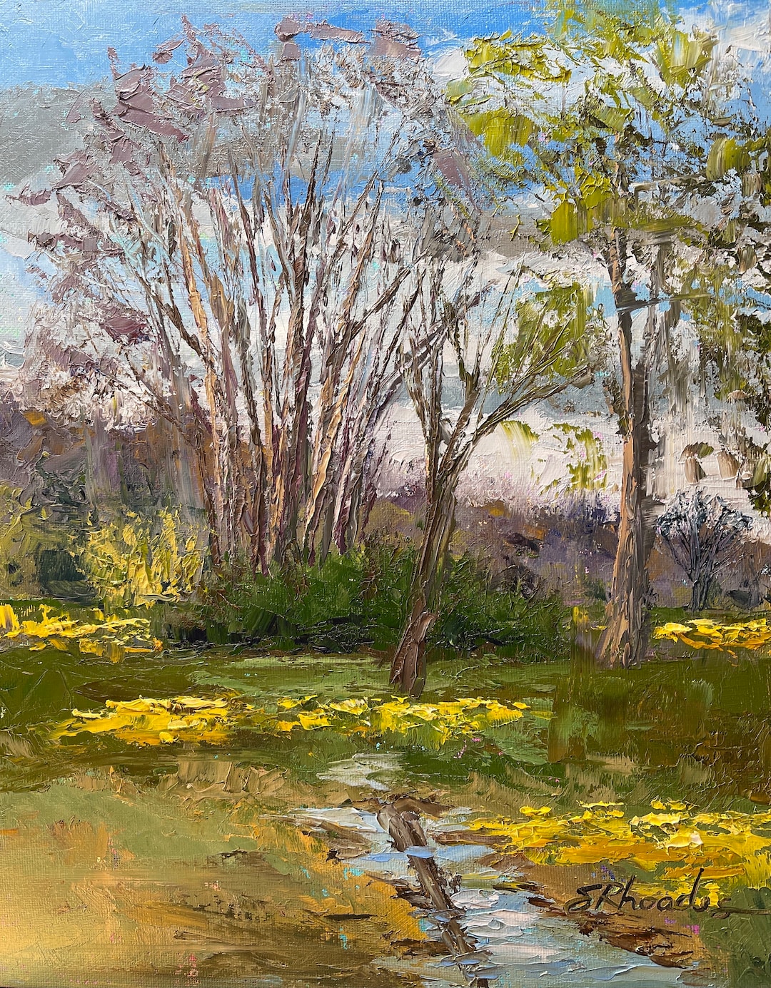 Original Fine Art Plein Air Palette Knife Oil Painting Baton Rouge ...