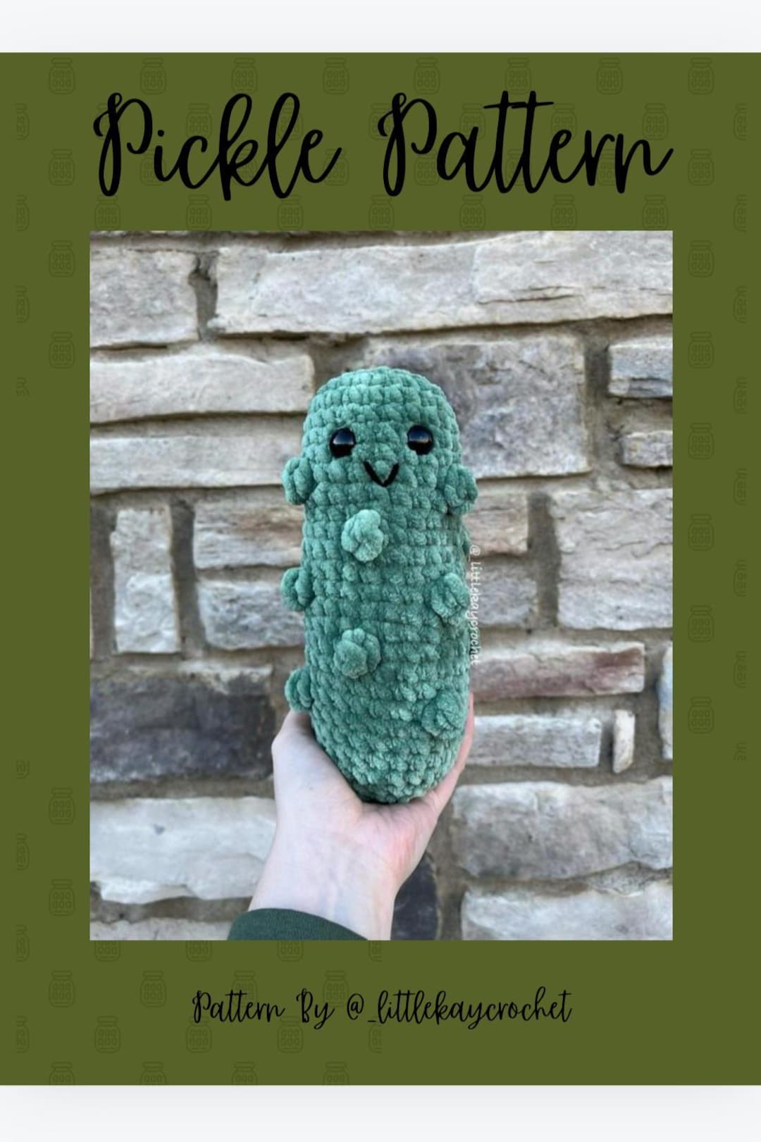 Crochet Pickle Pattern | Pickle Crochet Pattern | - Etsy
