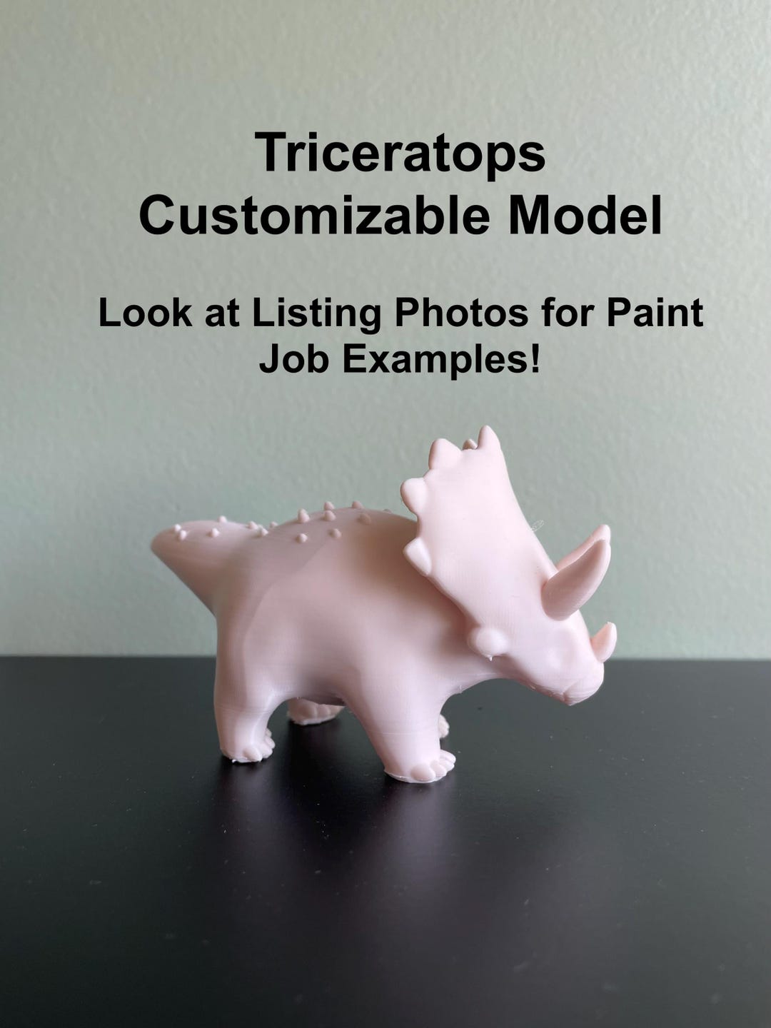 Customizable Triceratops Dinosaur Model _ Please Read Item Description ...