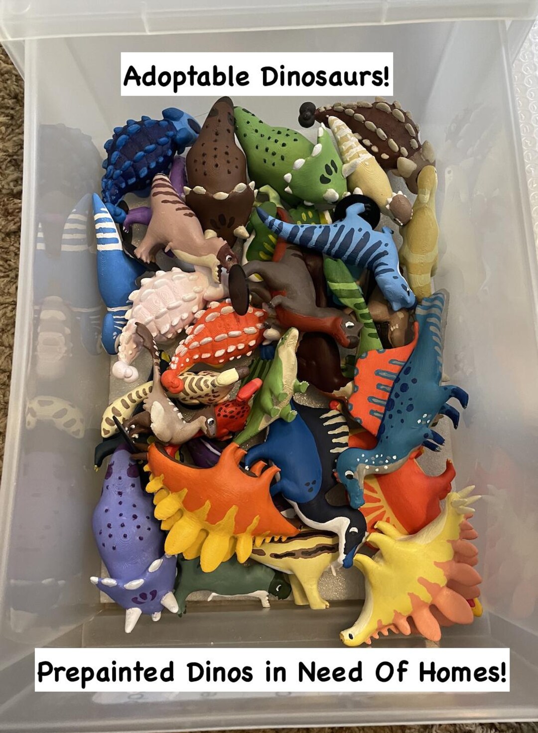Pre-painted Adoptable Dinosaur Figurines _ 10 Different Dinos up for ...