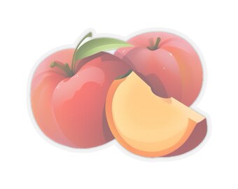 Peach Sticker - Etsy