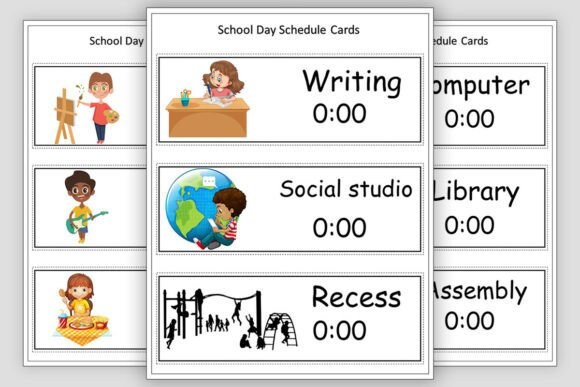 Editable Visual Classroom Schedule Cards - Etsy