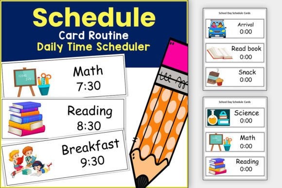 Editable Visual Classroom Schedule Cards - Etsy