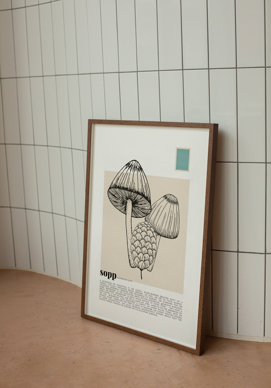 Mushroom Boho Poster Digital Download Mushrooms Mural/wallart for ...