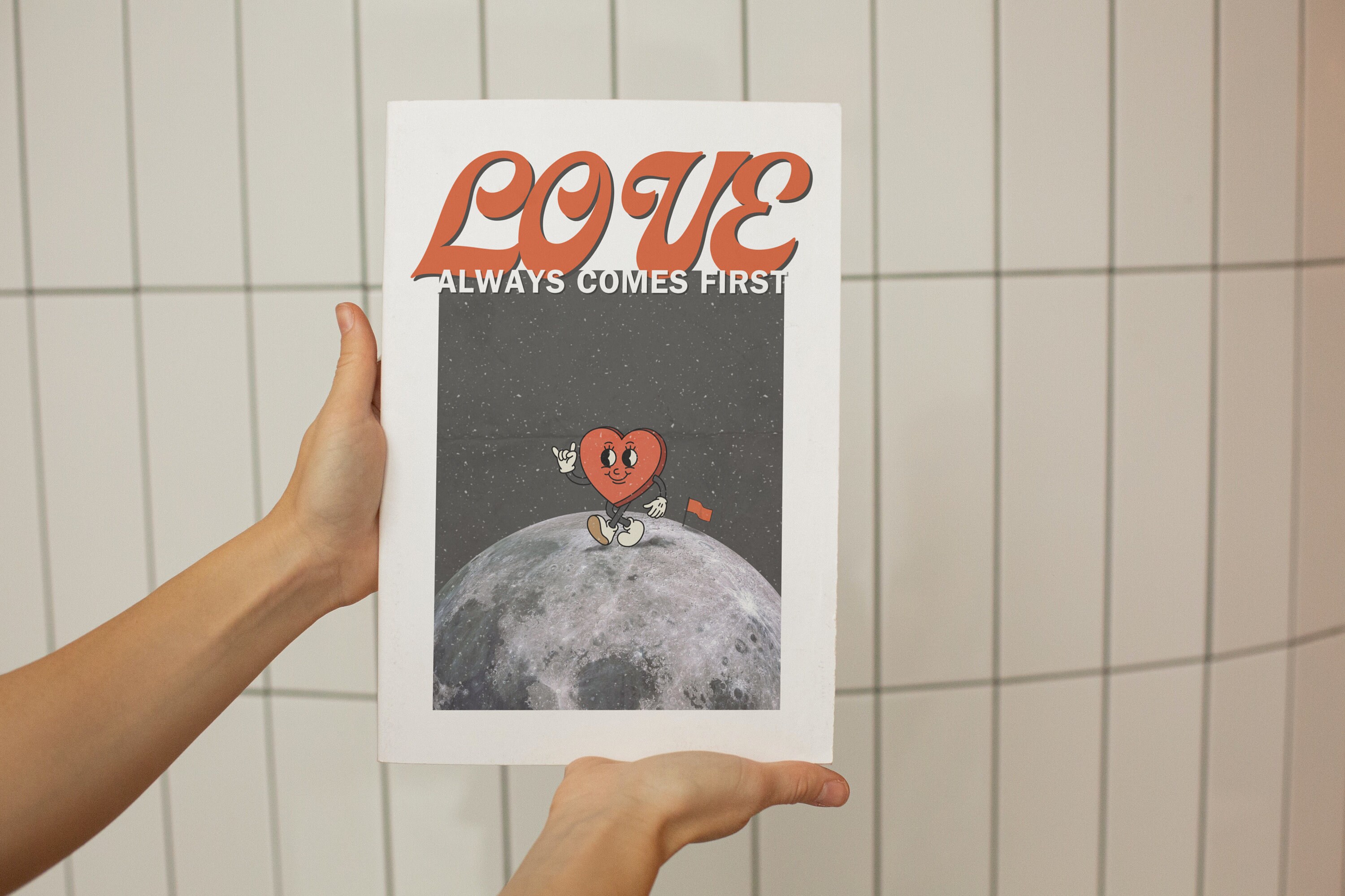 Sixties 60s Love First Retro Poster Digital Download, Modern Sixties ...