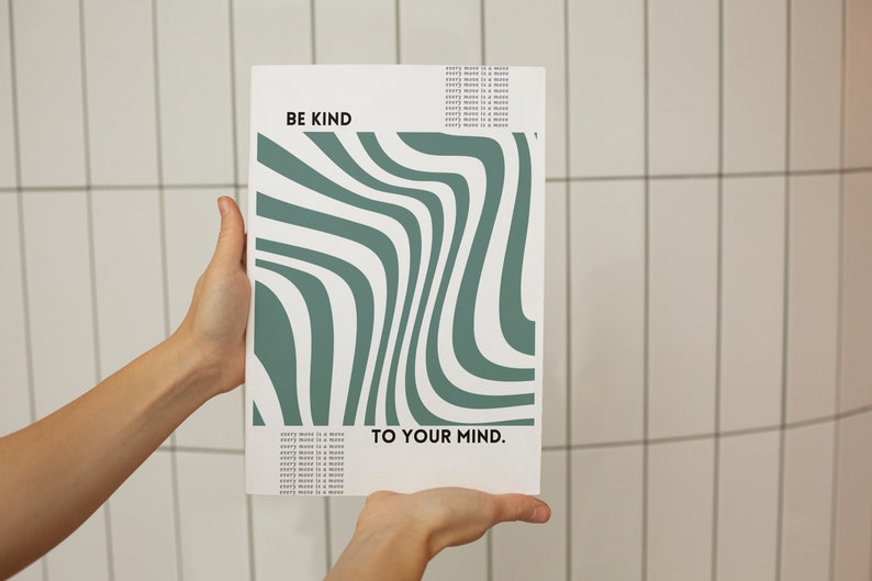 70s Wall Art Be Kind to Your Mind Poster Digital Download, Seventies ...