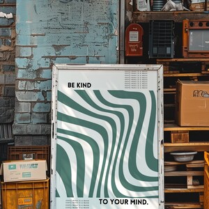 70s Wall Art Be Kind to Your Mind Poster Digital Download, Seventies ...