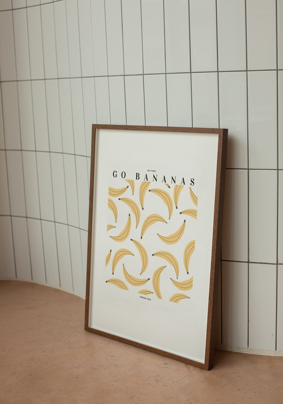 Go Bananas Kitchen Poster Digital Download Kitchen Wallart - Etsy