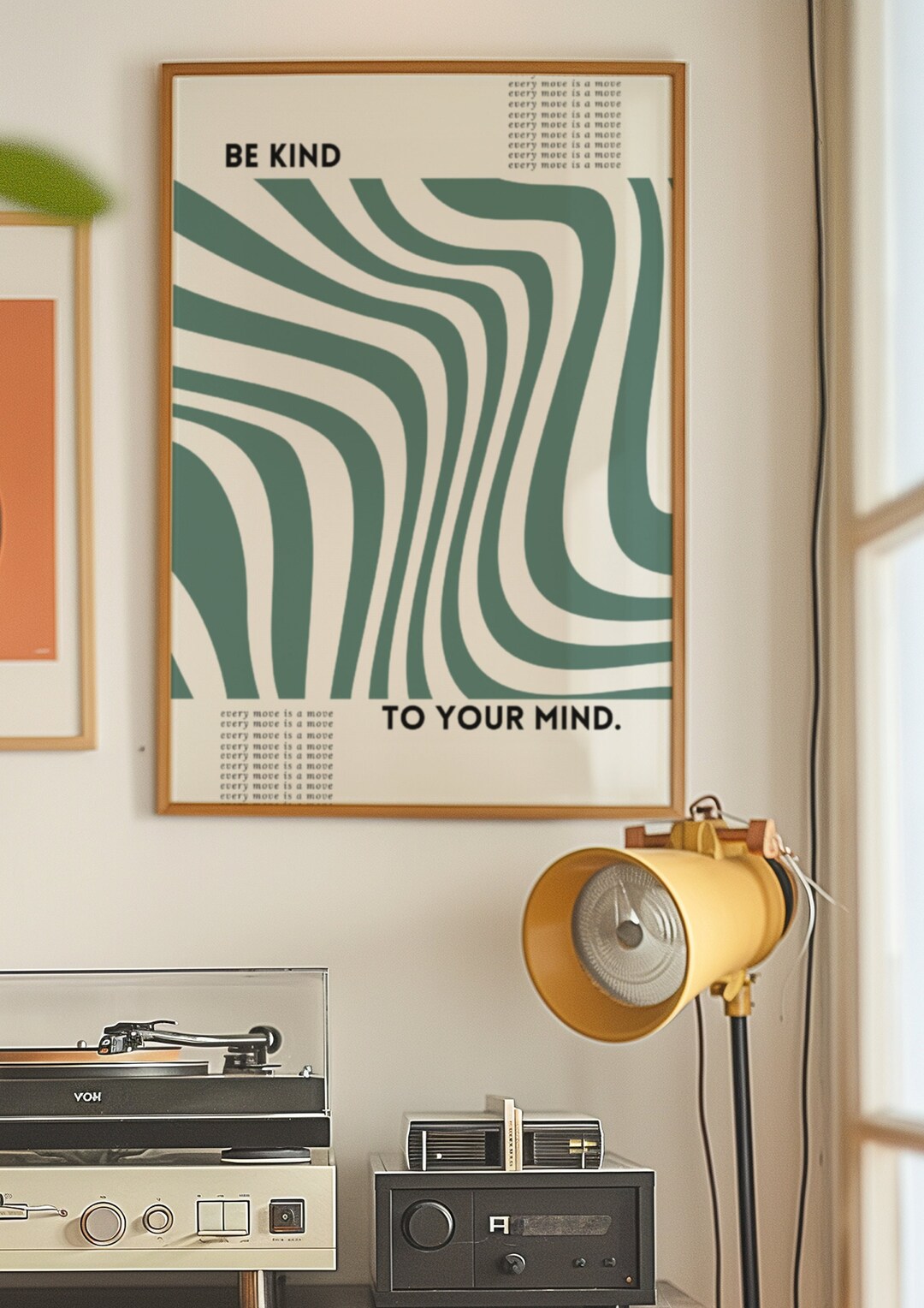 70s Wall Art Be Kind to Your Mind Poster Digital Download, Seventies ...