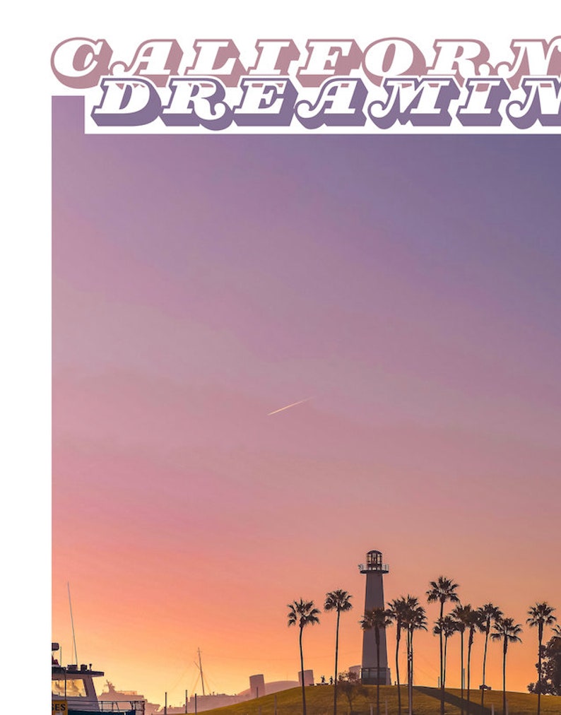 California Dreaming Poster Digital Download, USA California Wallart - Etsy