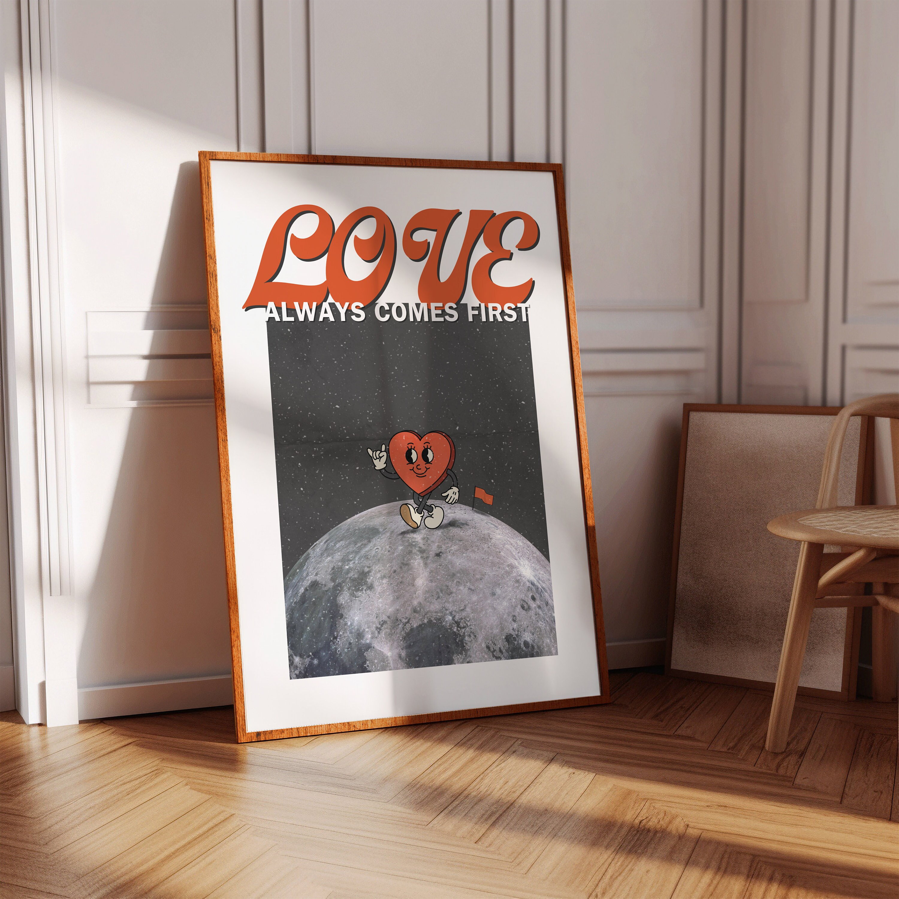Sixties 60s Love First Retro Poster Digital Download, Modern Sixties ...