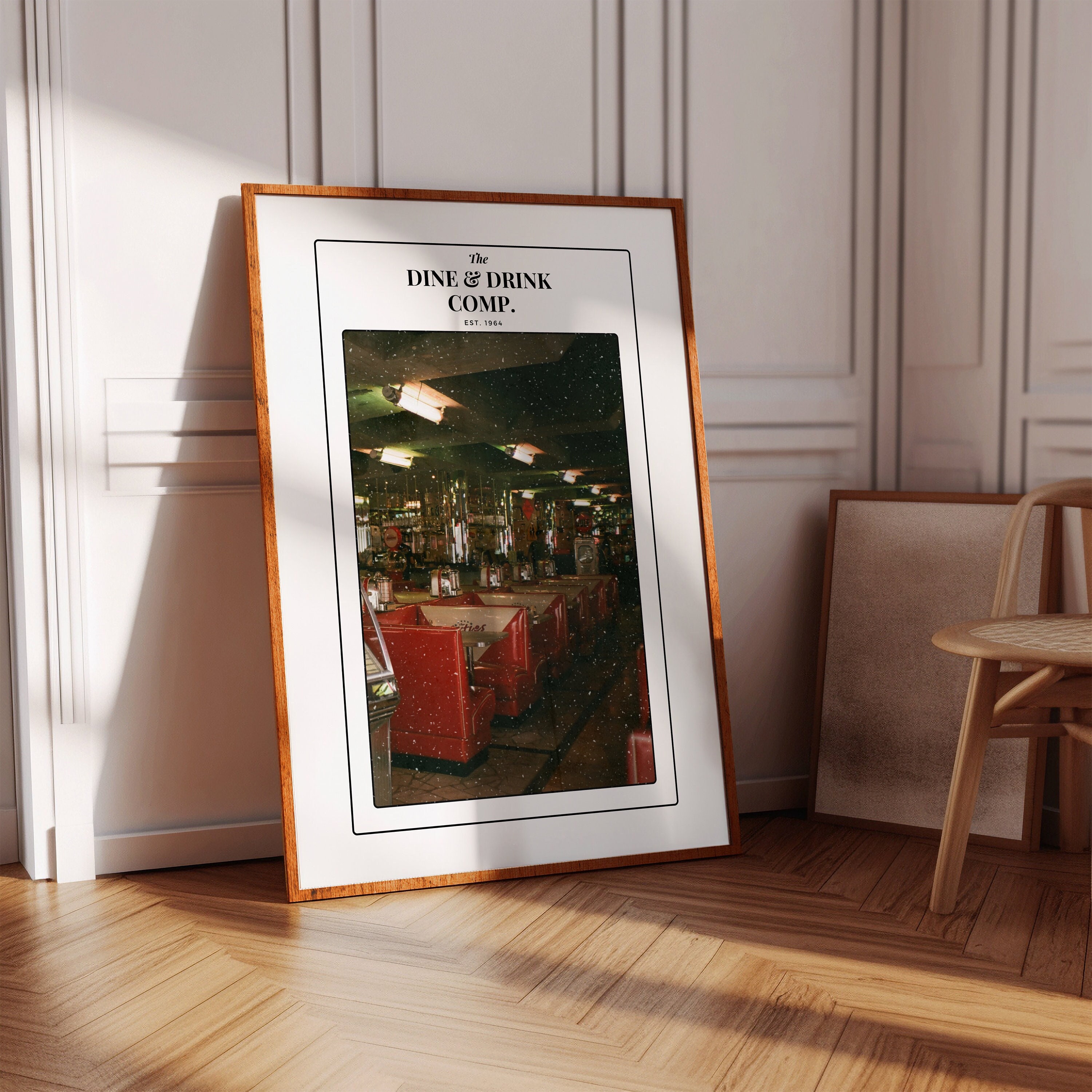 Dine & Drink Retro Diner Poster Digital Download, Printable Wallart 60s ...
