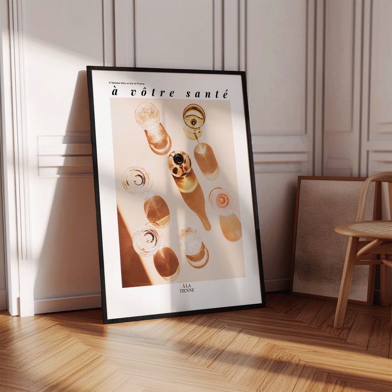 French Bar Poster Digital Download, Classic French Wall Art Modern and ...