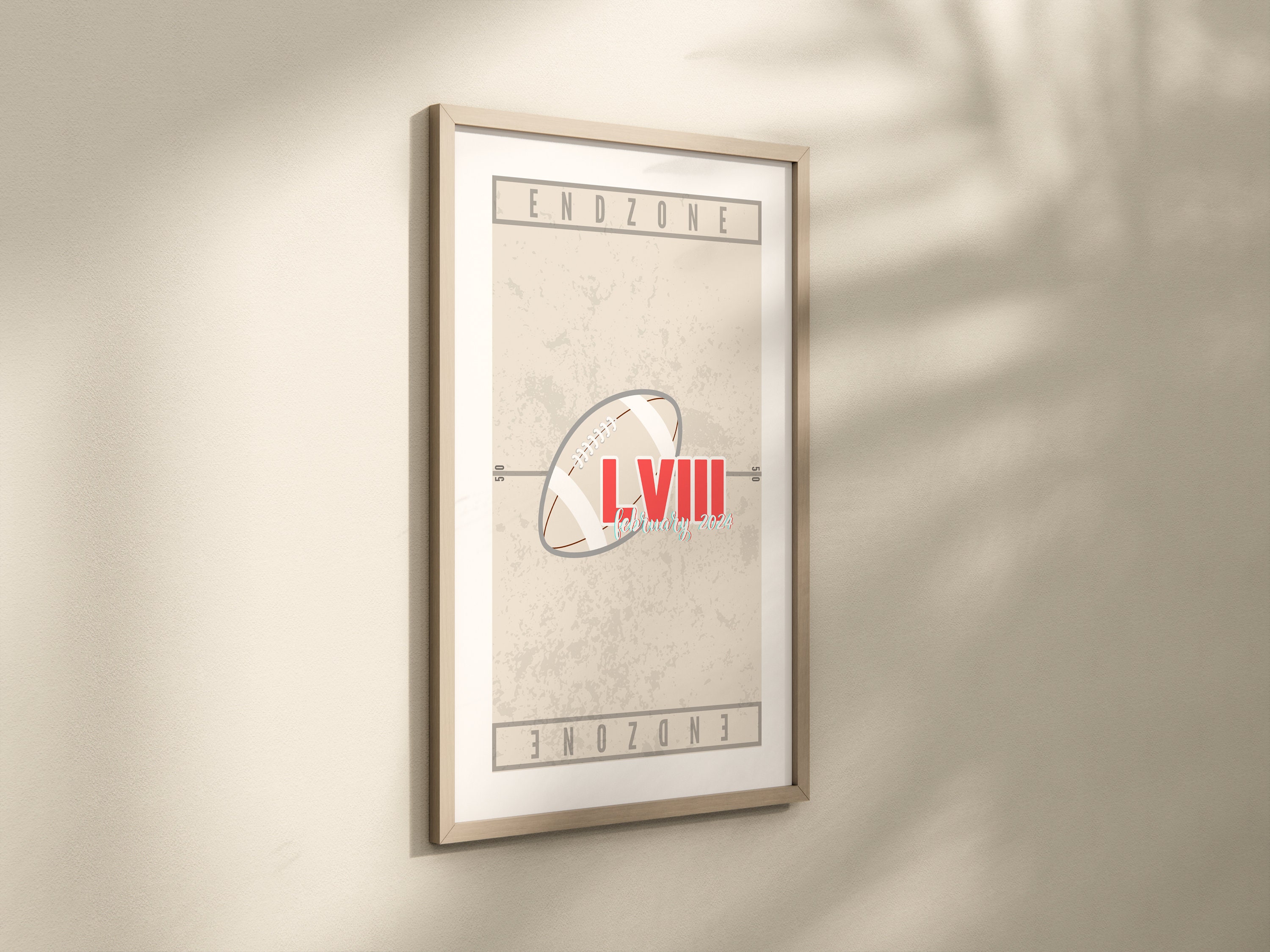 Super Bowl 2024 Lvlll Wallart Digital Download, American Football Mural ...