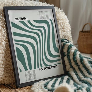70s Wall Art Be Kind to Your Mind Poster Digital Download, Seventies ...
