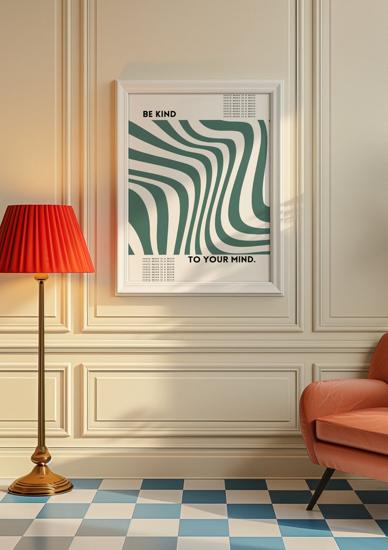 70s Wall Art Be Kind to Your Mind Poster Digital Download, Seventies ...