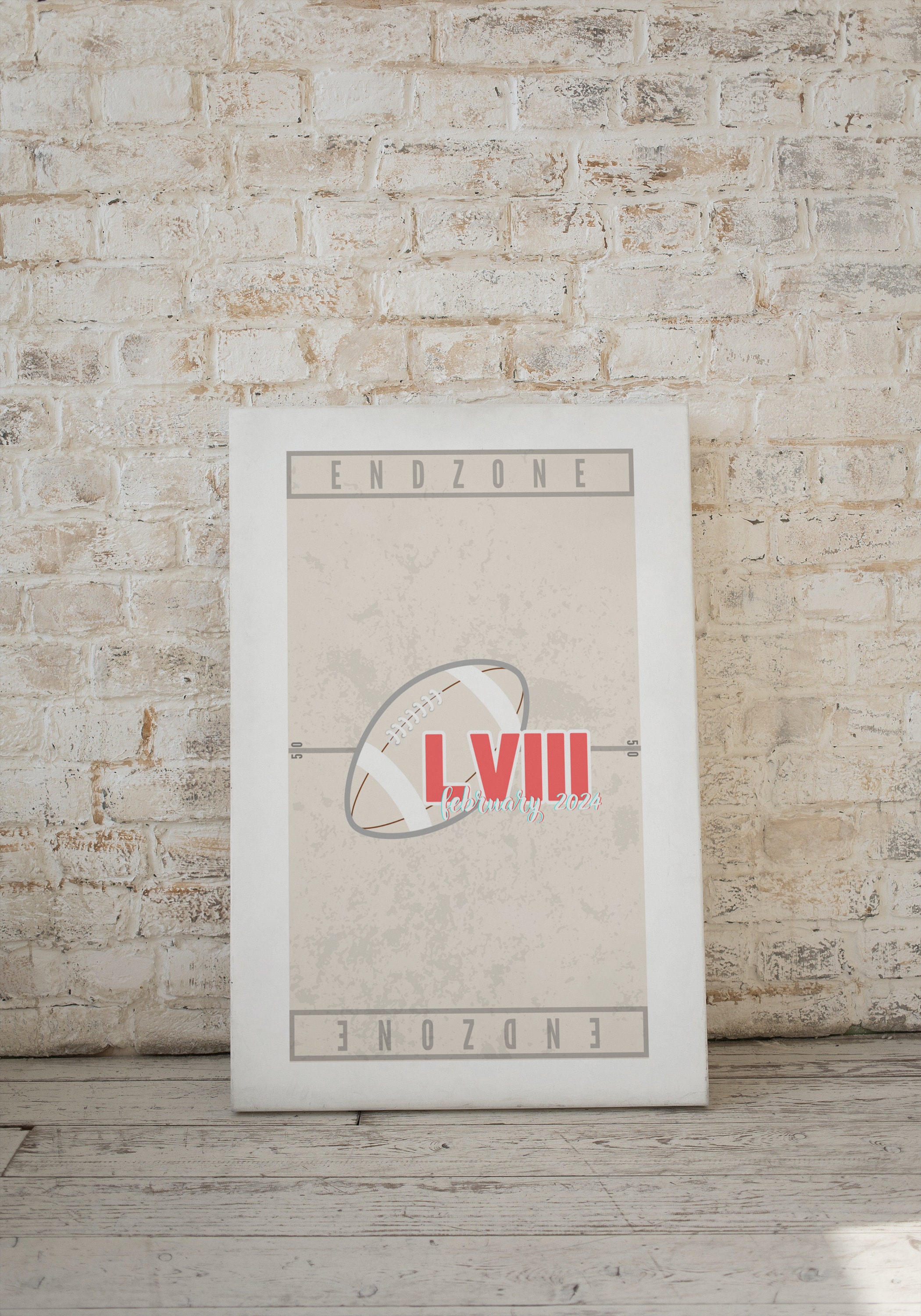 Super Bowl 2024 Lvlll Wallart Digital Download, American Football Mural ...