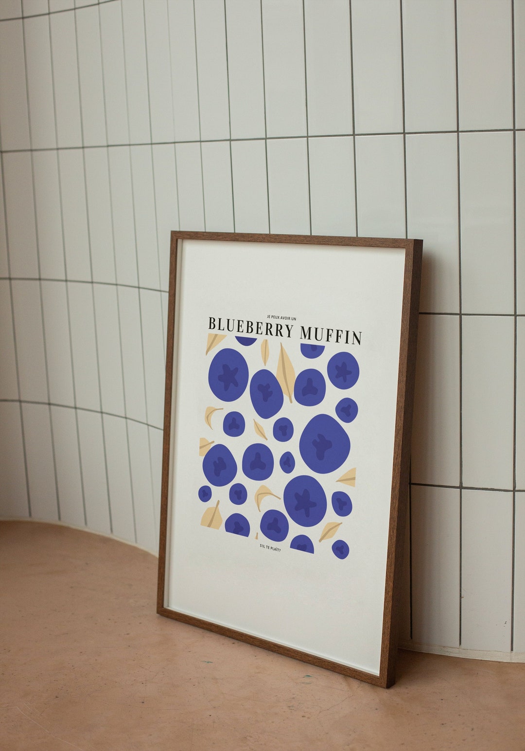 Blueberry Muffin Poster Digital Download Kitchen Wallart Modern Boho - Etsy