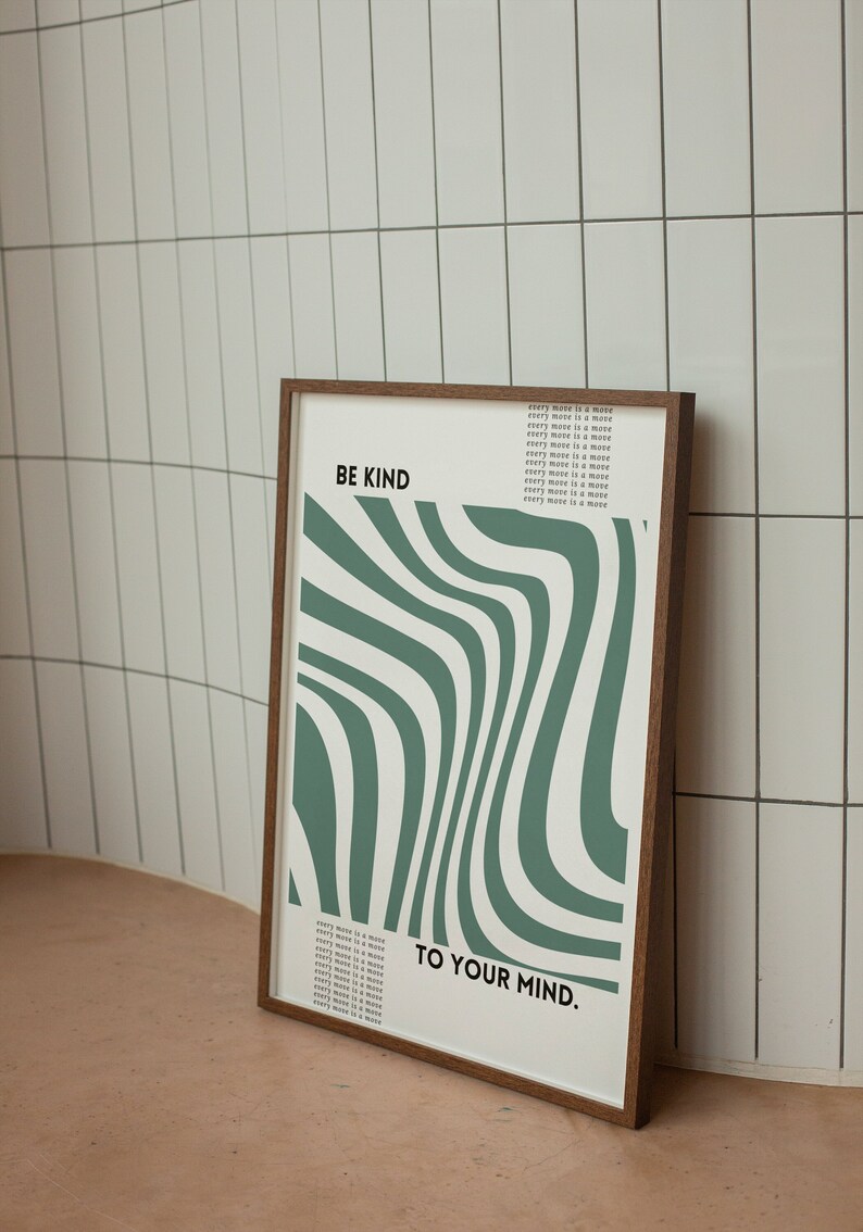 70s Wall Art Be Kind to Your Mind Poster Digital Download, Seventies ...