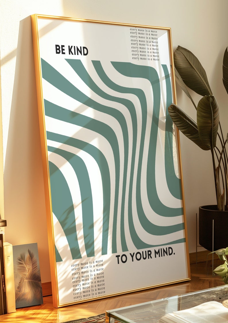70s Wall Art Be Kind to Your Mind Poster Digital Download, Seventies ...
