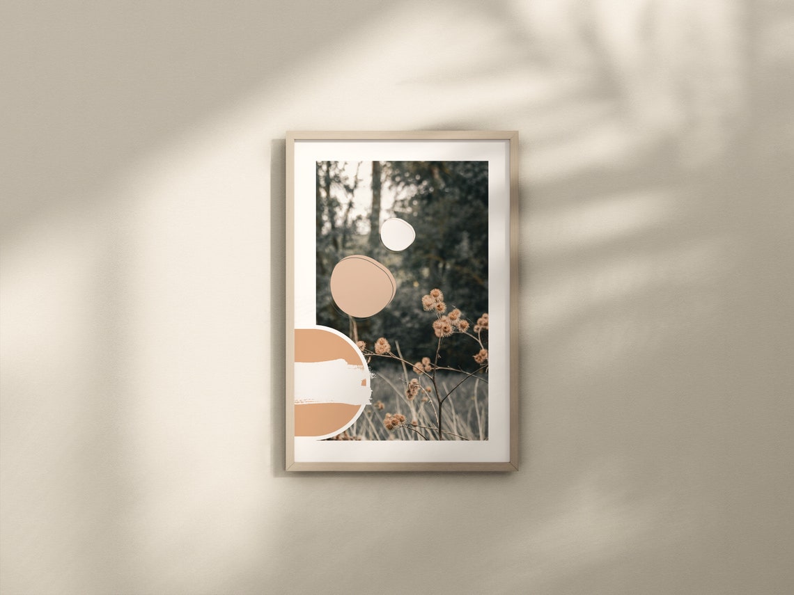 Boho Field Poster Set Digital Download, Modern Wallart - Etsy