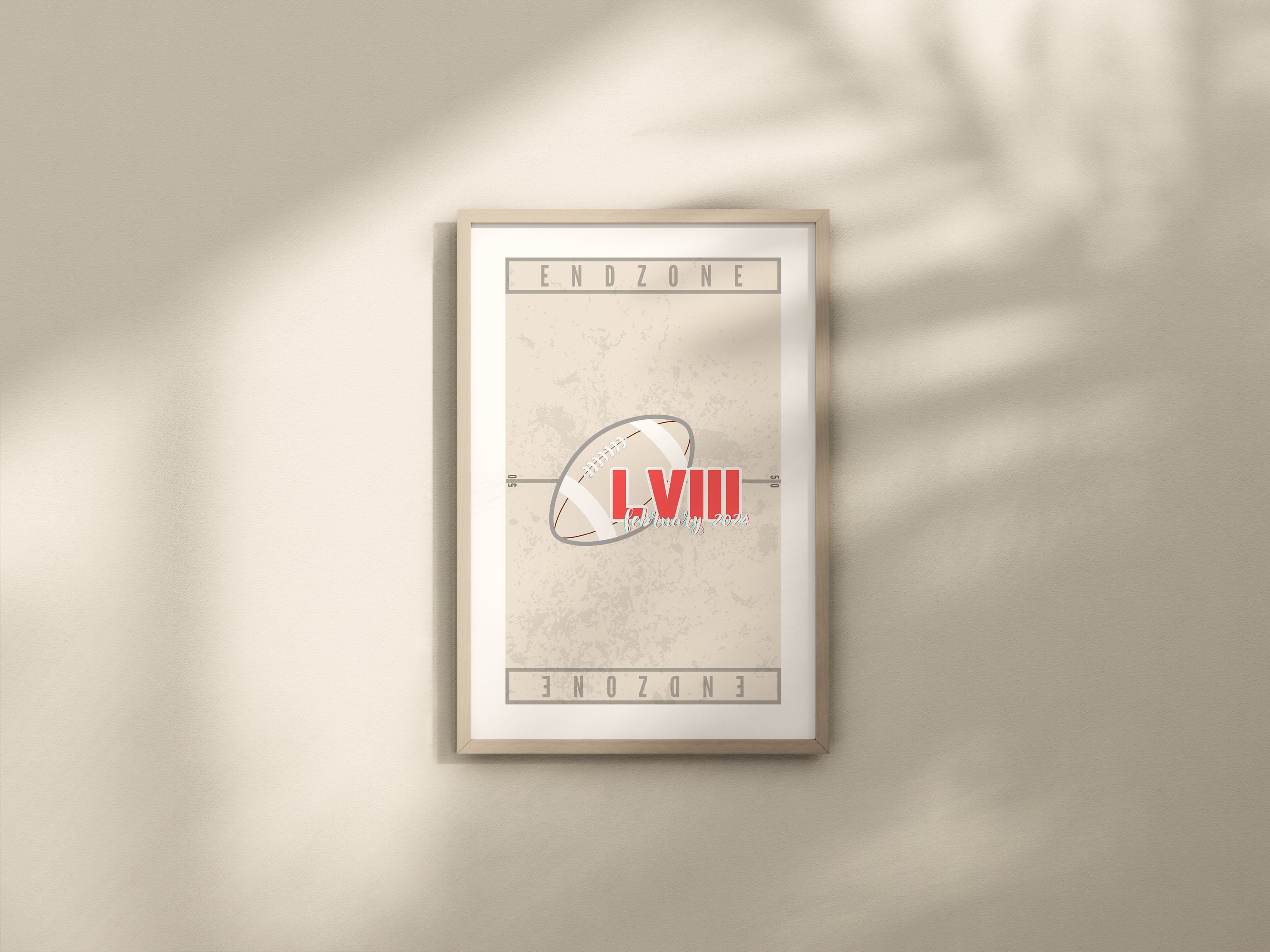 Super Bowl 2024 Lvlll Wallart Digital Download, American Football Mural ...