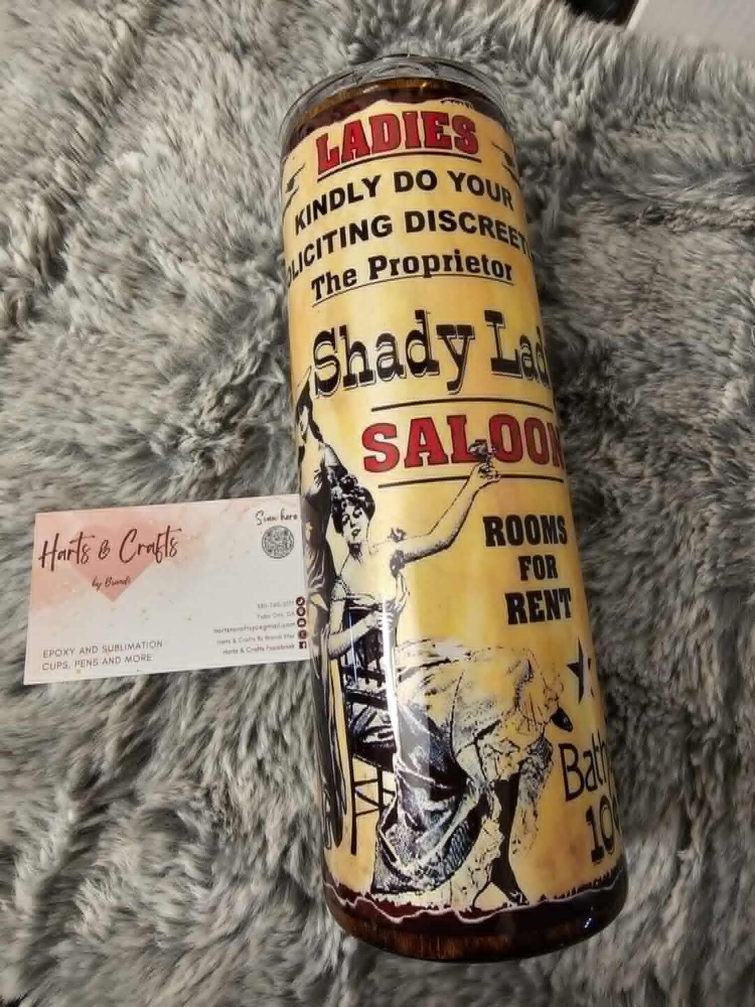 Shady Lady Saloon Tumbler: Epoxy Sealed Stainless Steel Cup - Etsy