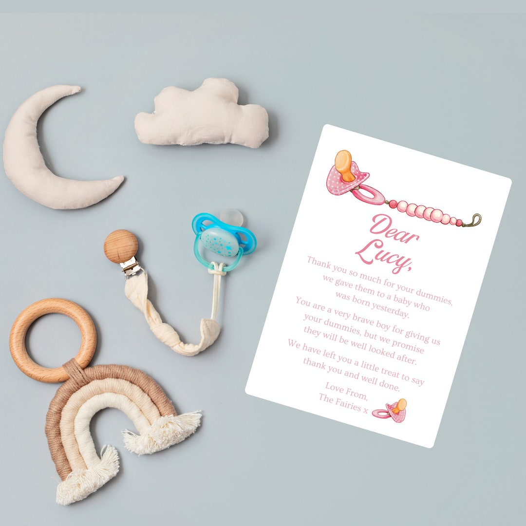 Personalised Dummy Letter From the Fairies Note From the Dummy Fairy ...