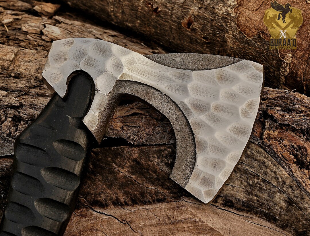 Viking Axe, Bearded Axe Hand Forged Steel Double Blade Viking Axe ...