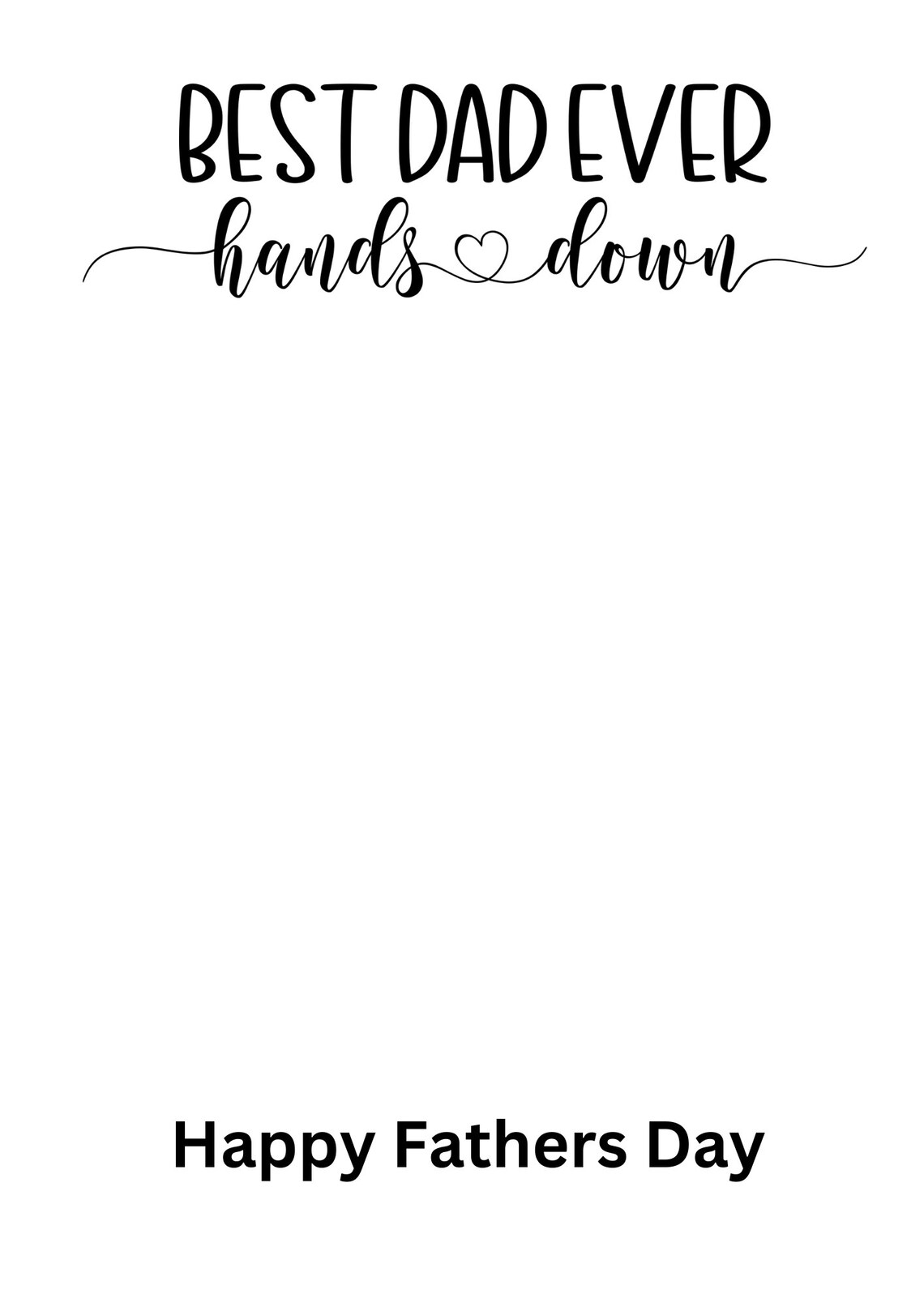 Printable Fathers Day Handprint Art, Best Dad Print ,fathers Day Card ...