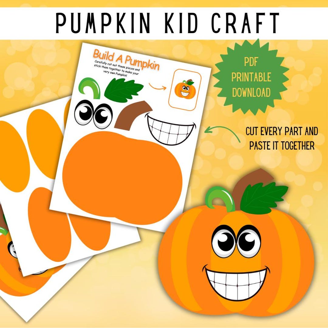Printable Build a Pumpkin, Halloween Craft, Halloween Activity for Kids ...