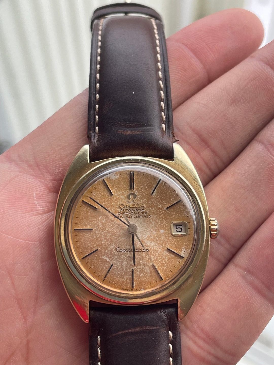 Omega Constellation Original Omega Crown Vintage Unique Watch for Men ...