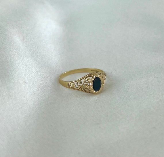 9ct gold black onyx ring store