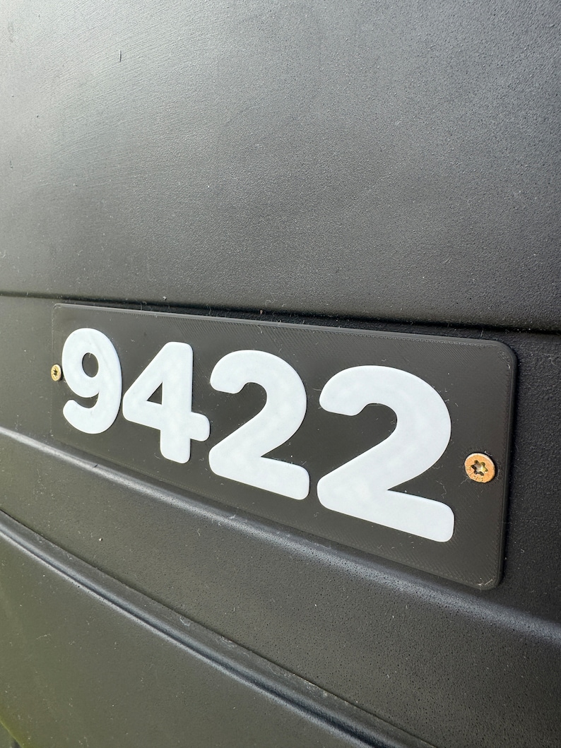 Custom Mailbox Address Plaque Set of 2. Uses Screws or Double Sided ...