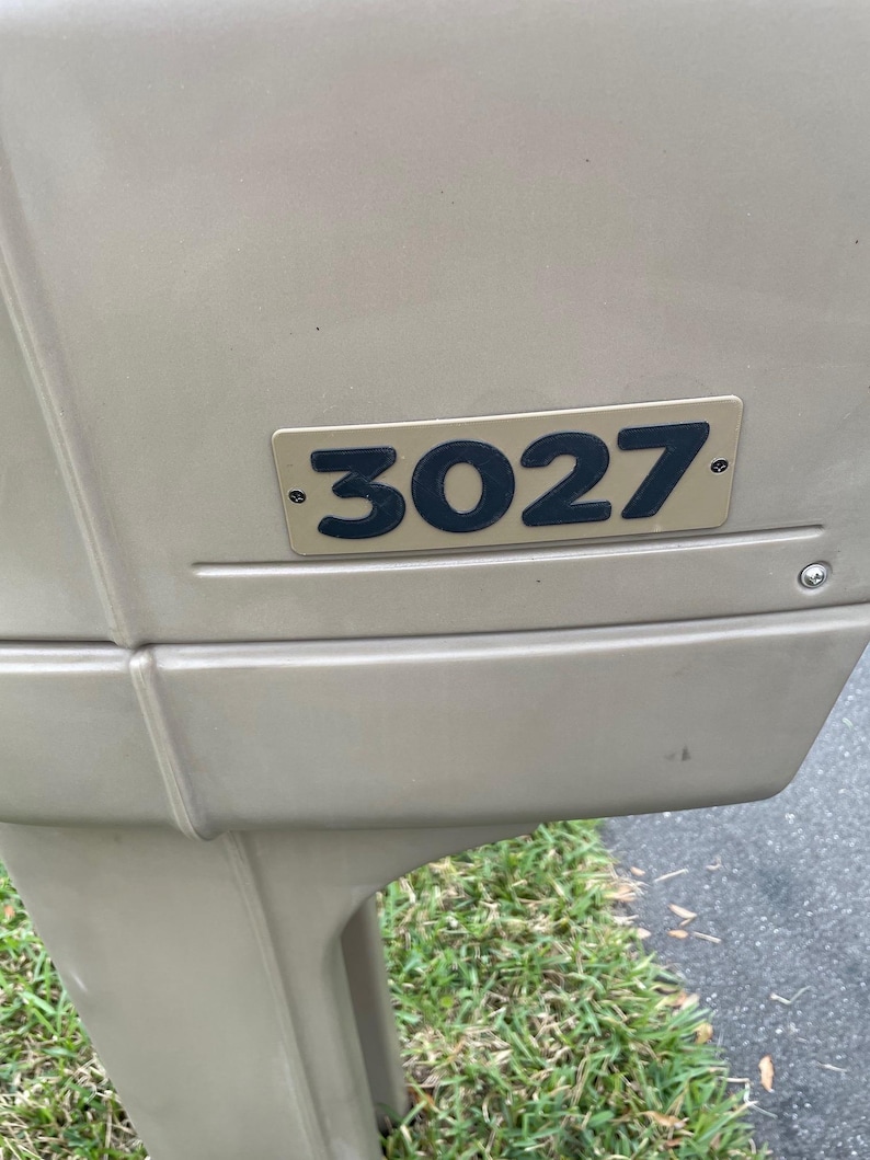 Custom Mailbox Address Plaque Set of 2. Uses Screws or Double Sided ...