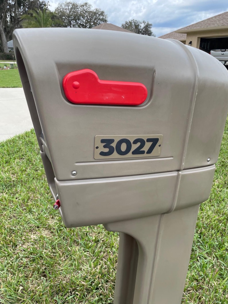 Custom Mailbox Address Plaque Set of 2. Uses Screws or Double Sided ...