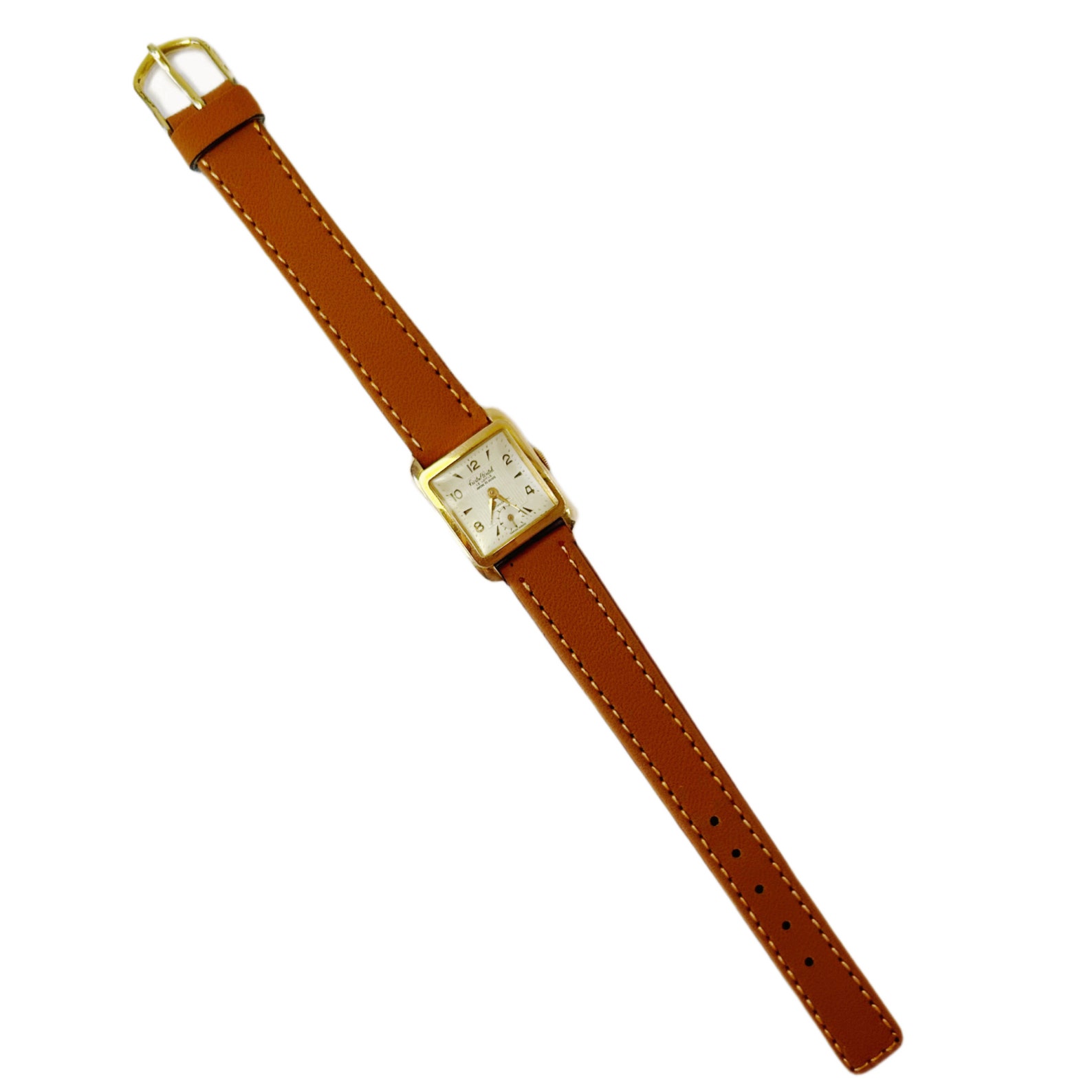 Cristal Watch Vintage Lady Whrist Watch, Coctail Watch, Brown Leather ...