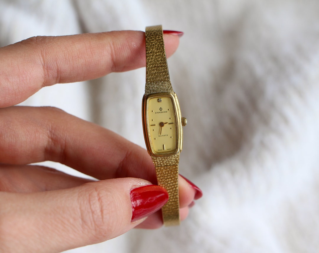 Candino Vintage Lady Whrist Watch, Gold Tone Vintage Watch, Cocktail ...
