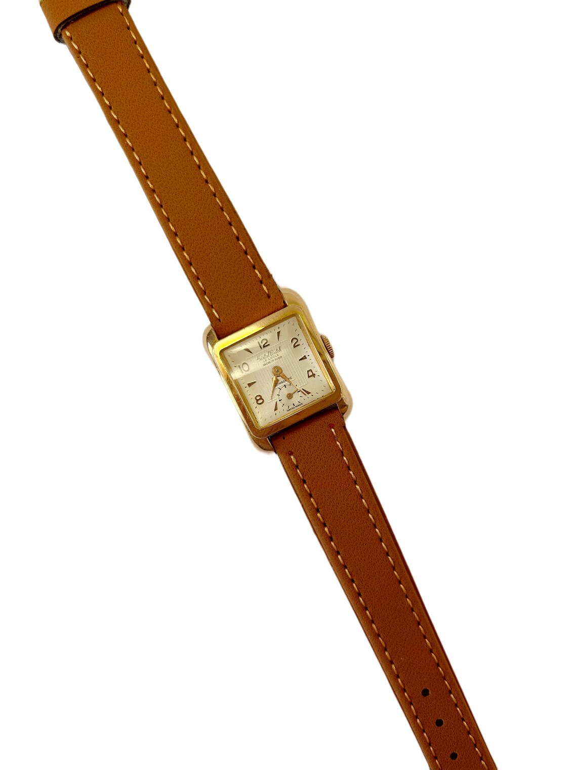 Cristal Watch Vintage Lady Whrist Watch, Coctail Watch, Brown Leather ...