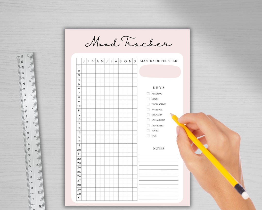 Mood Tracker Printable, Mood Journal, Emotion Tracker, Mood Chart ...