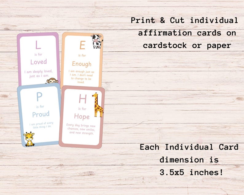 Autism Affirmation Cards for Kids | A-Z Positive Affirmations ...