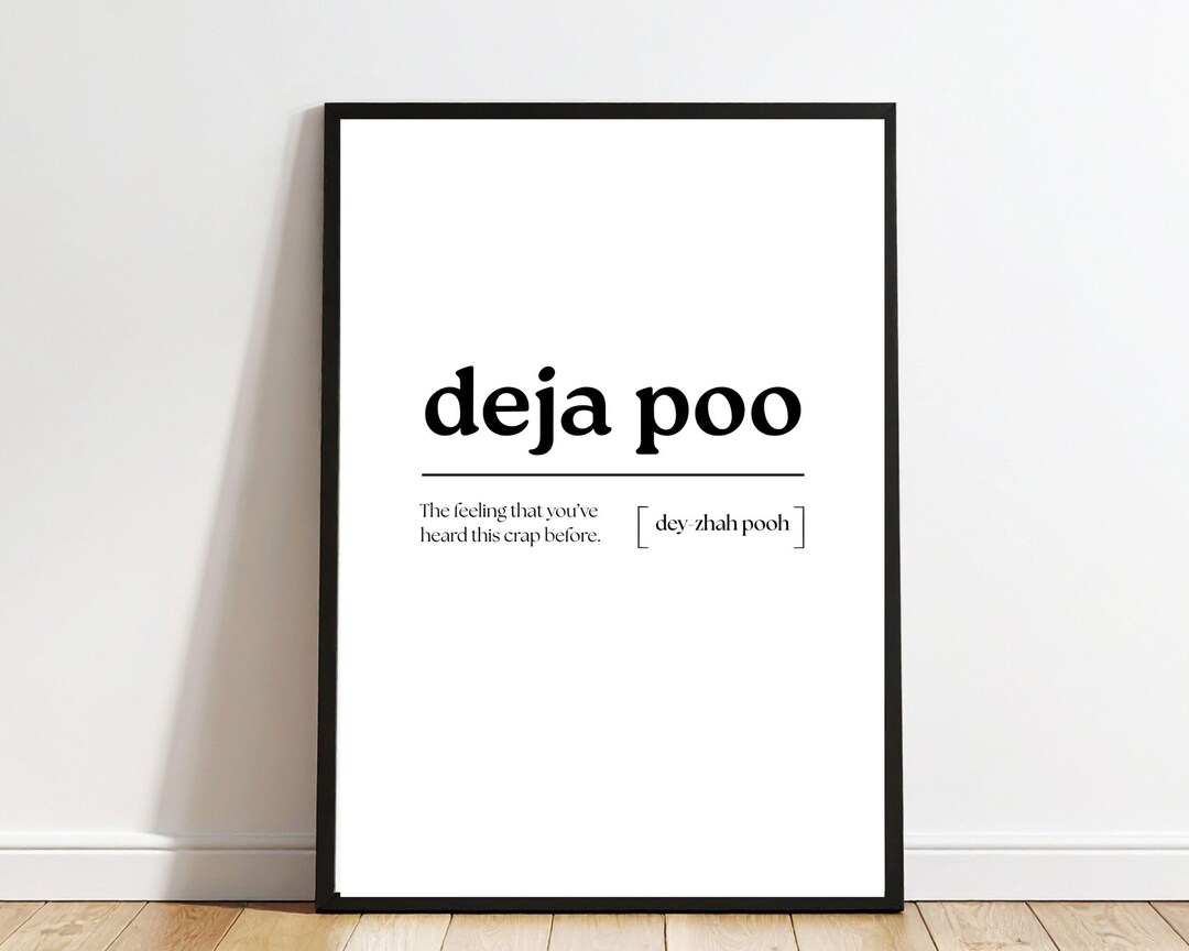 Deja Poo Definition Print | Funny Bathroom Wall Art (digital Download ...