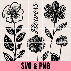 Wildflower SVG, Birth Flower SVG, Cute Floral Spring Svg Files, Rolled ...